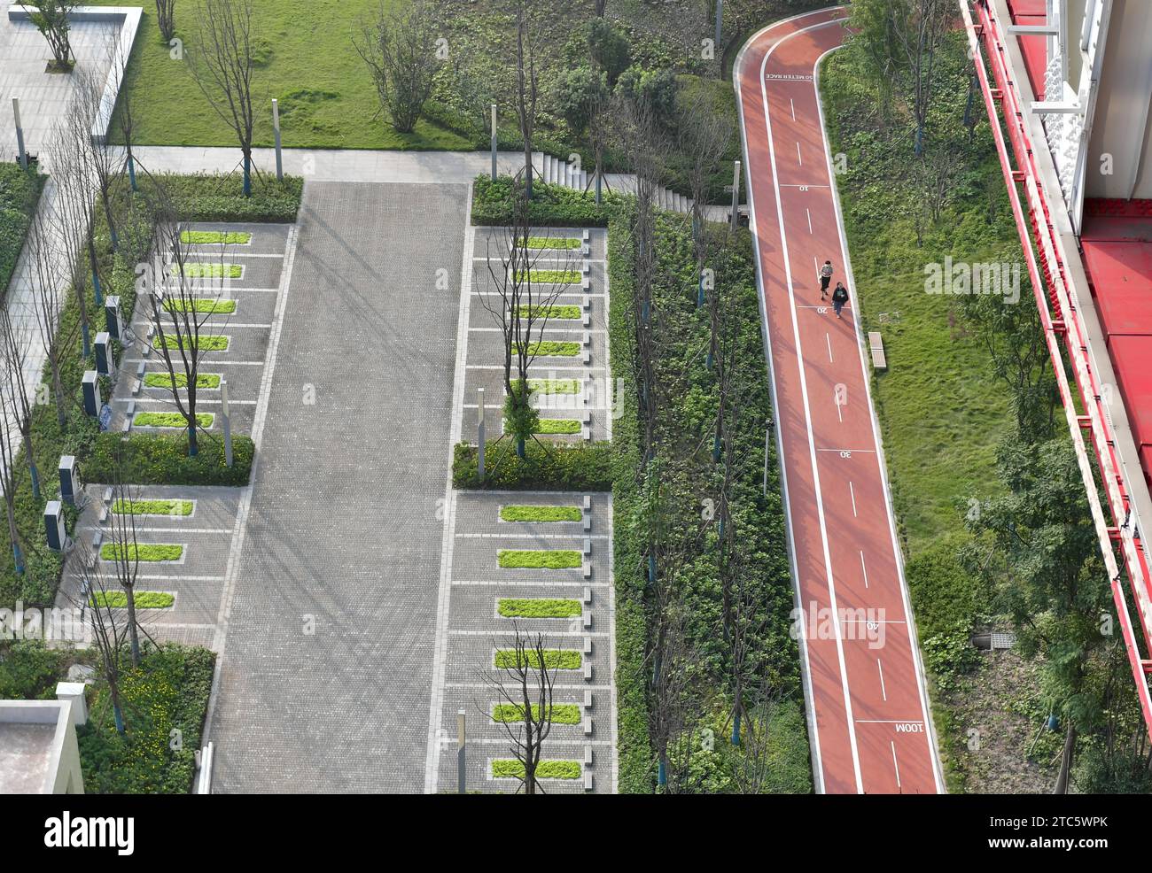 The sightseeing elevator and park under the Chaotianmen Yangtze River ...