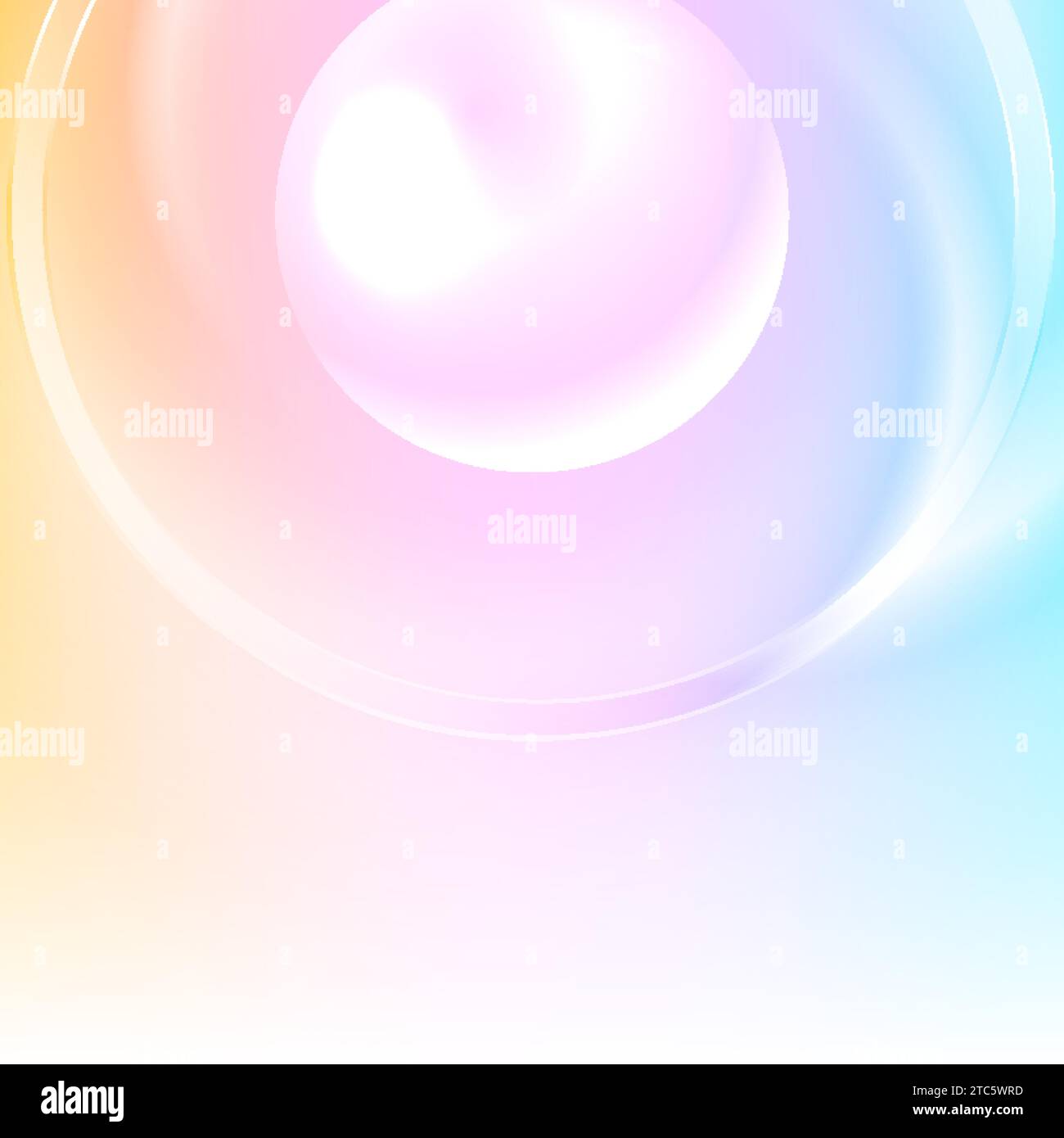 Colorful pastel glossy circle and ring abstract tech background. Vector ...