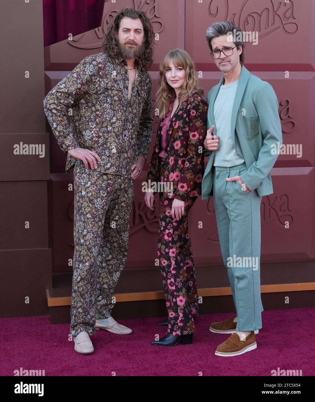Los Angeles, USA. 10th Dec, 2023. (L-R) Rhett McLaughlin, Stevie Wynne Levine and Link Neal at ...
