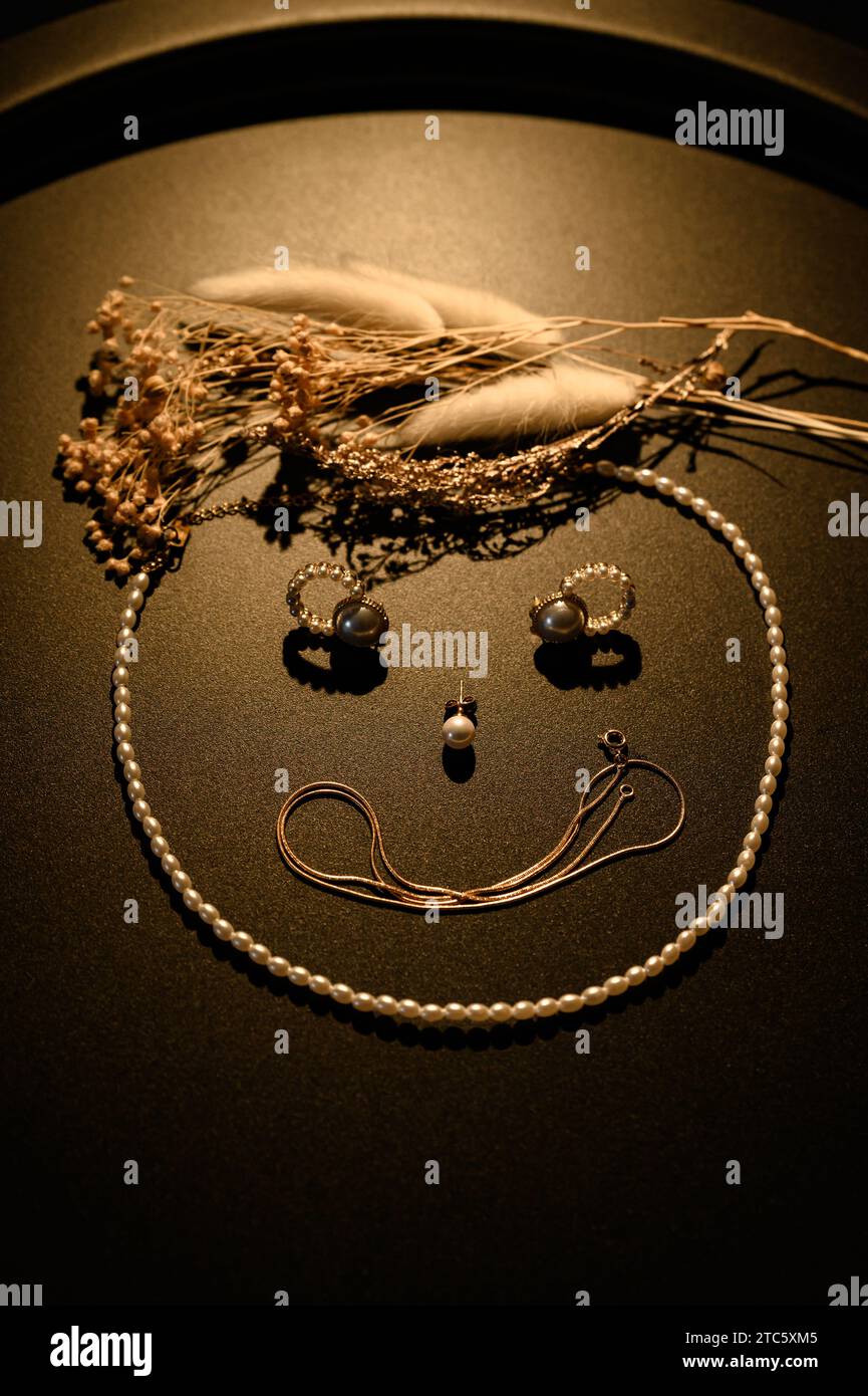 The bride's jewelry is arranged in a happy smiley face, black educated ...