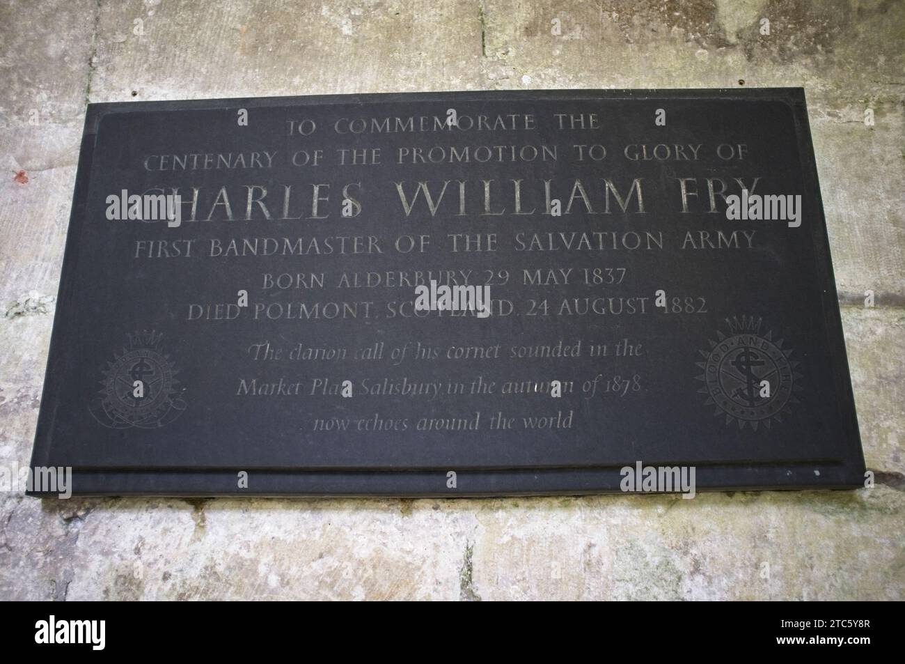Charles William Fry memorial at Salisbury Cathedral Stock Photo - Alamy