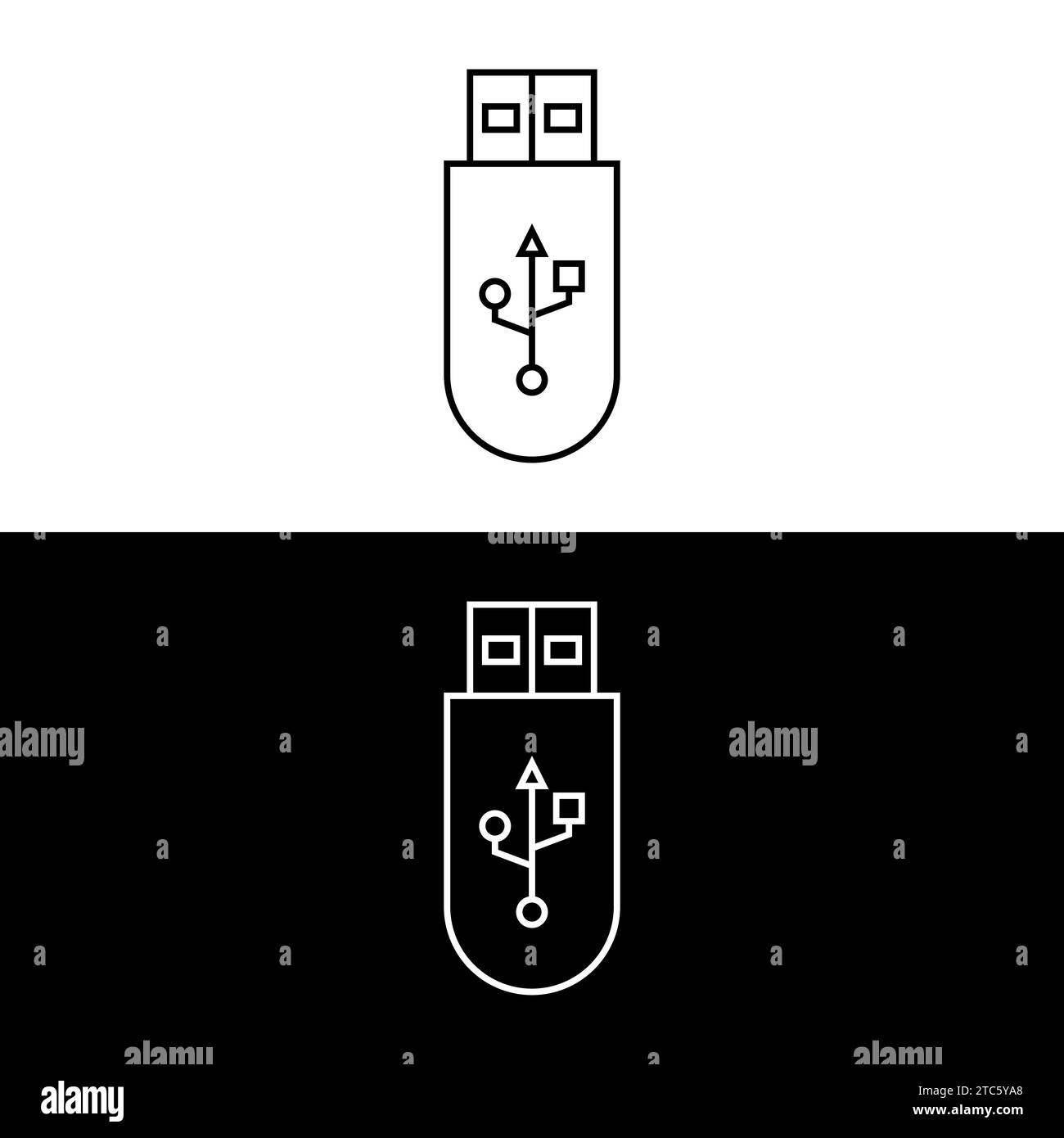 Flashdisk. External Memory icon. Simple and isolated style on blank ...