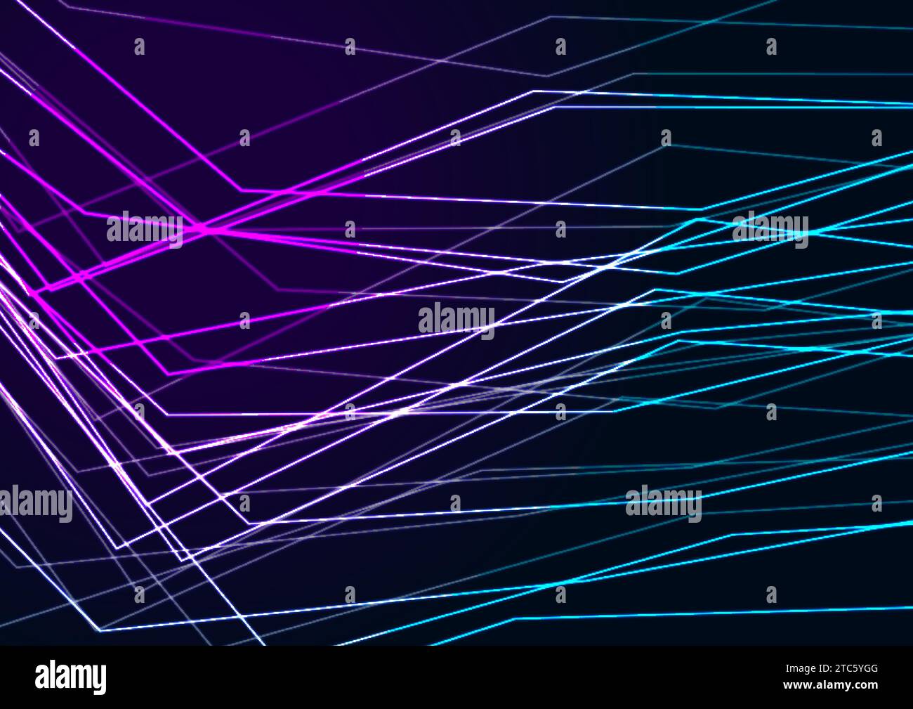 Blue ultraviolet neon glowing laser lines hi-tech background. Abstract futuristic vector design ...