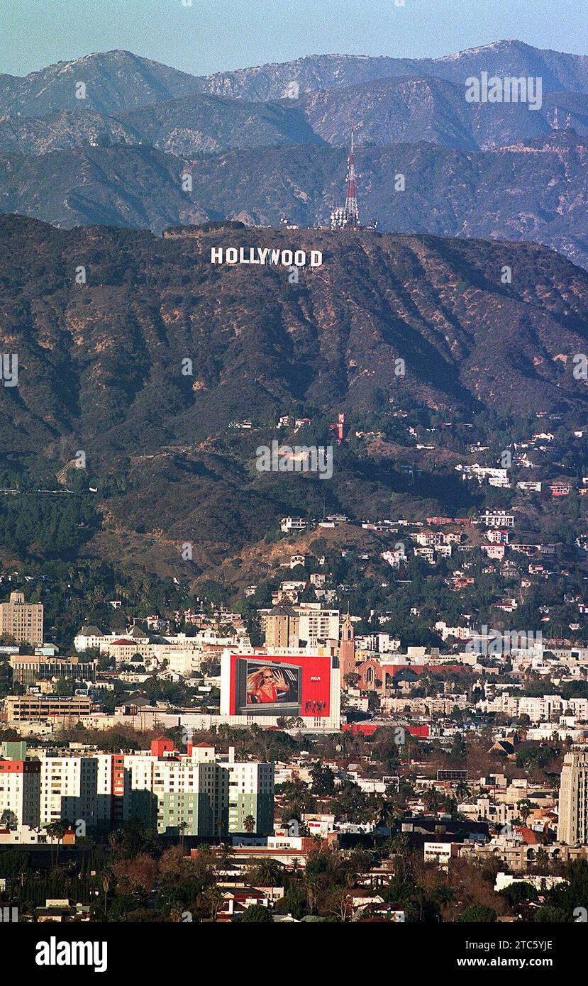 File photo dated December 20, 2000 shows the Hollywood sign in Los ...