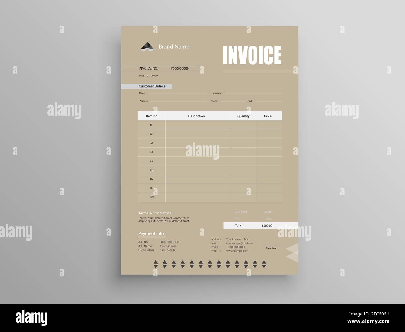 Business invoice form template. Invoicing quotes, money bills or ...