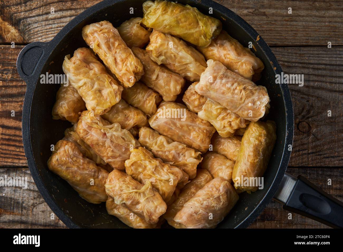 Cabbage rolls with pork meat and rice (sarmale), a traditional Romanian ...