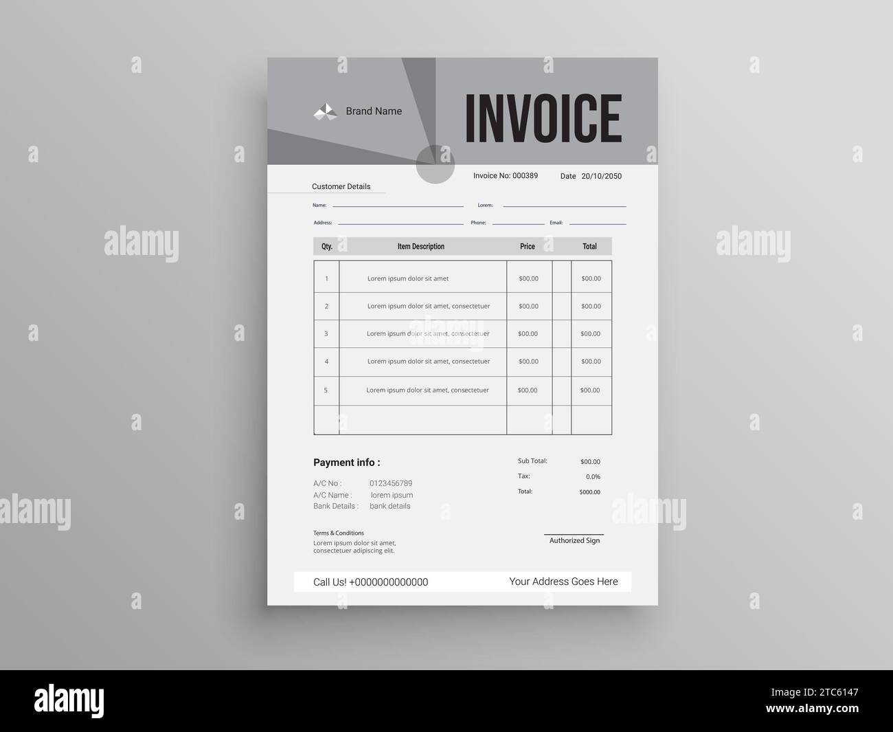 Business invoice form template. Invoicing quotes, money bills or ...
