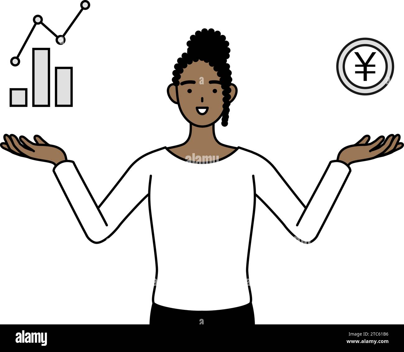 African American Woman Guiding An Image Of Dx Performance And Sales Improvement Vector 