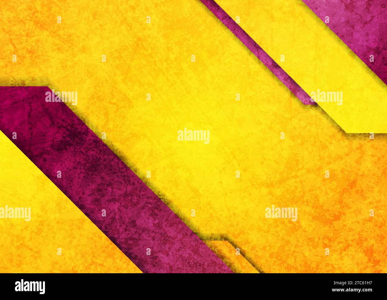 Yellow and purple abstract geometric grunge background. Vector design Stock Vector Image & Art ...