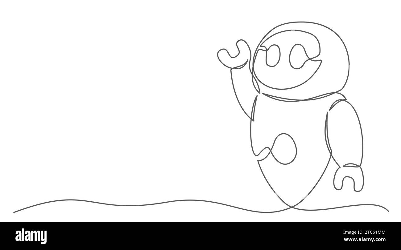 AI One line drawing isolated on white background Stock Vector Image ...