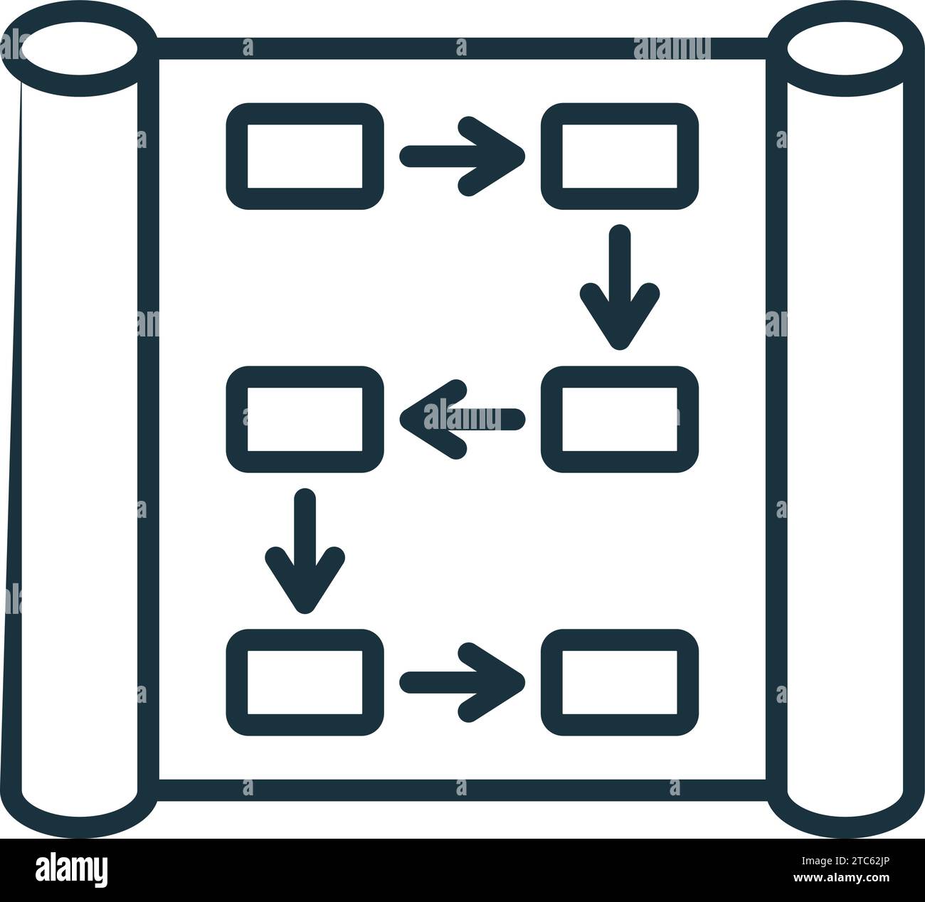 Planning Icon Monochrome Simple Sign From Operation Management