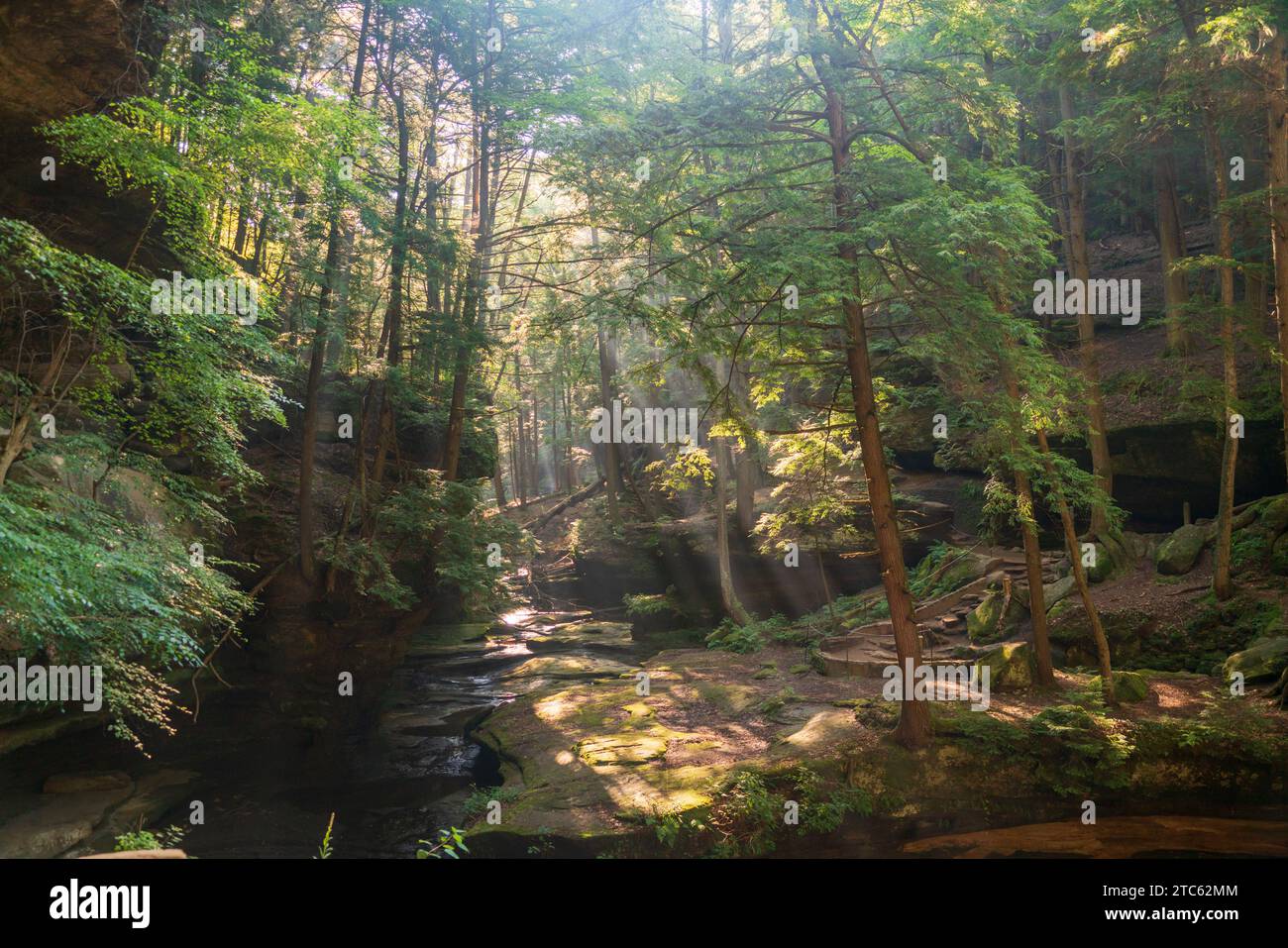 The Hocking Hills State Park in the Hocking Hills region of Hocking ...