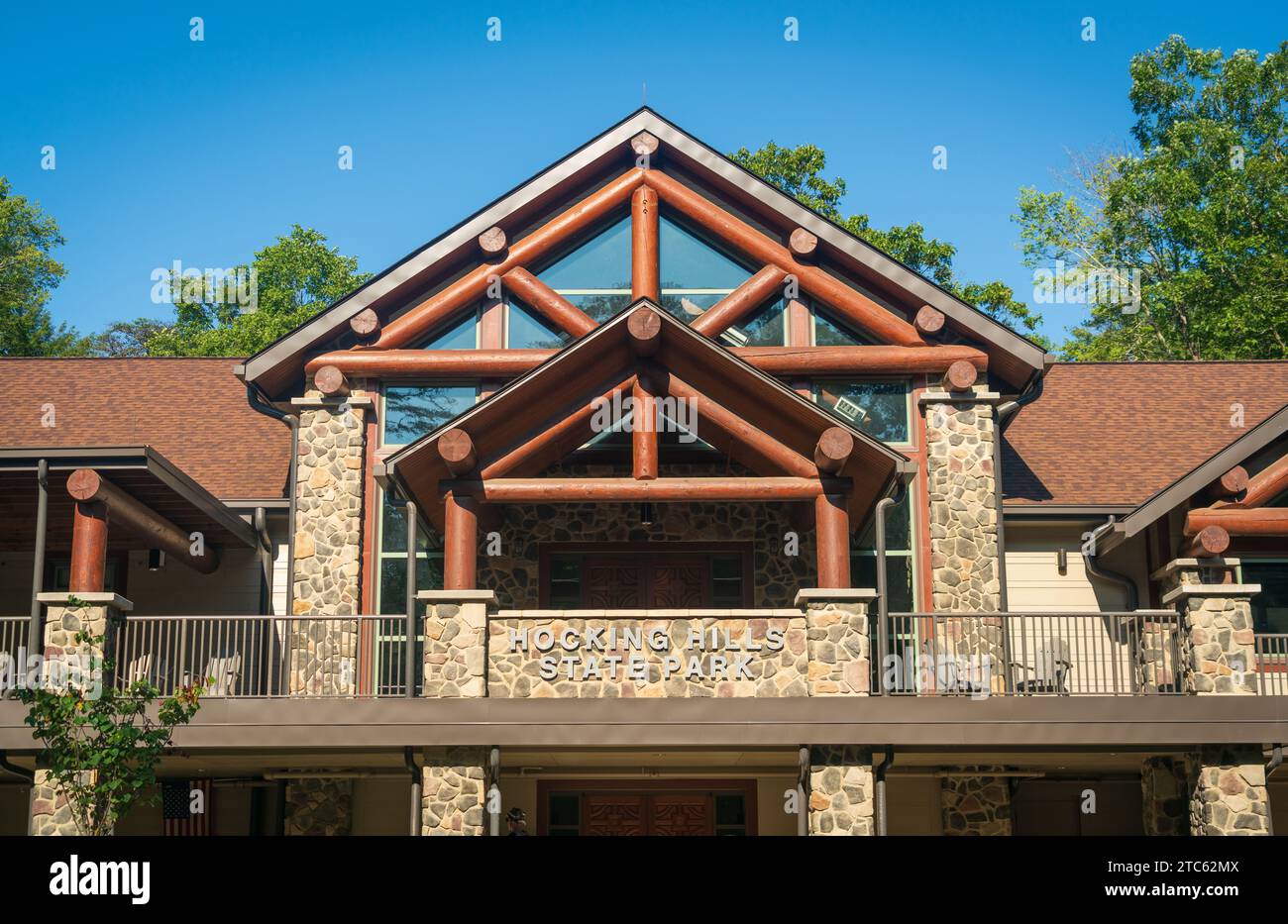 The Vistor Center at Hocking Hills State Park in the Hocking Hills ...