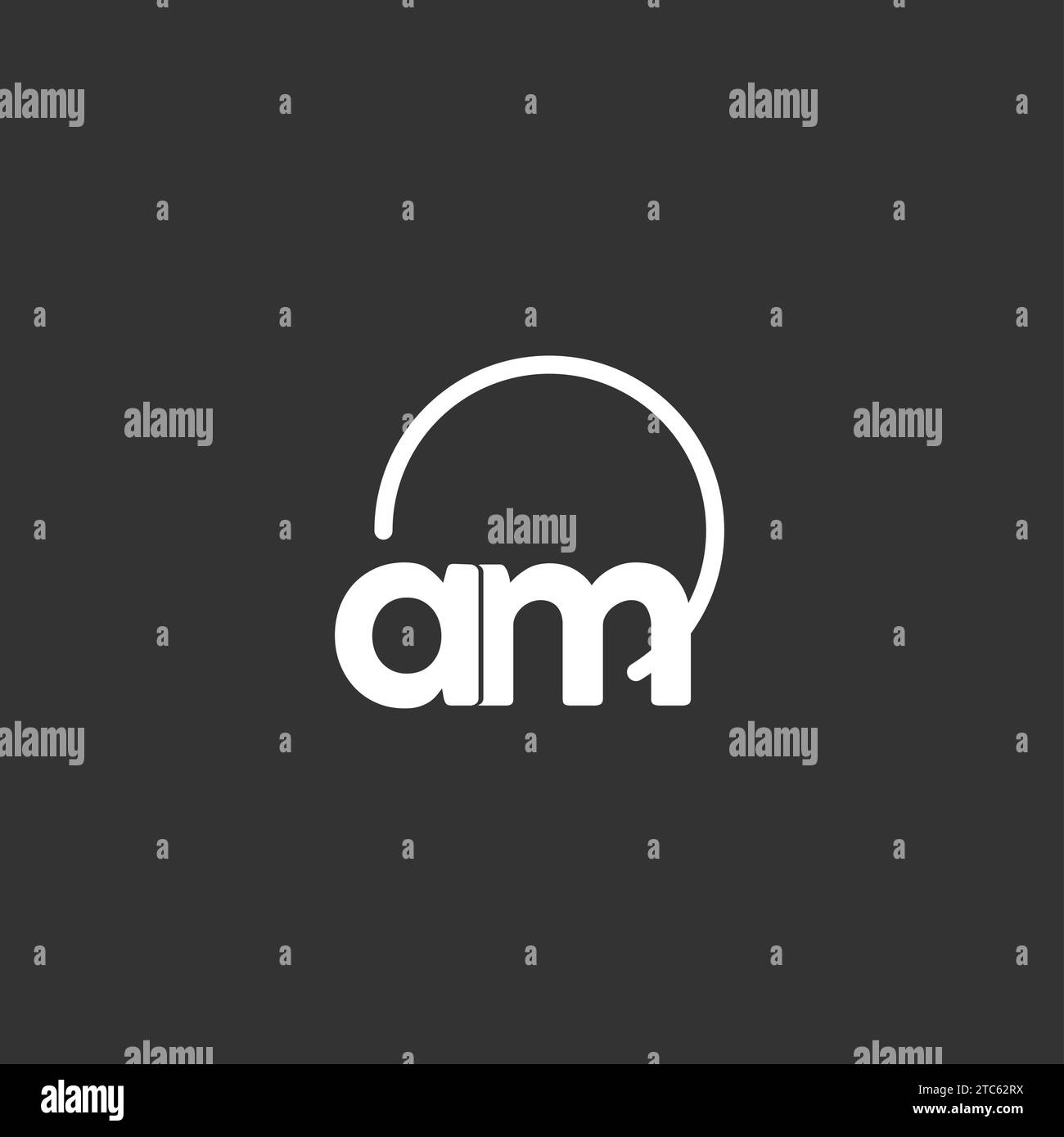 AM initial logo with rounded circle vector graphic Stock Vector Image ...