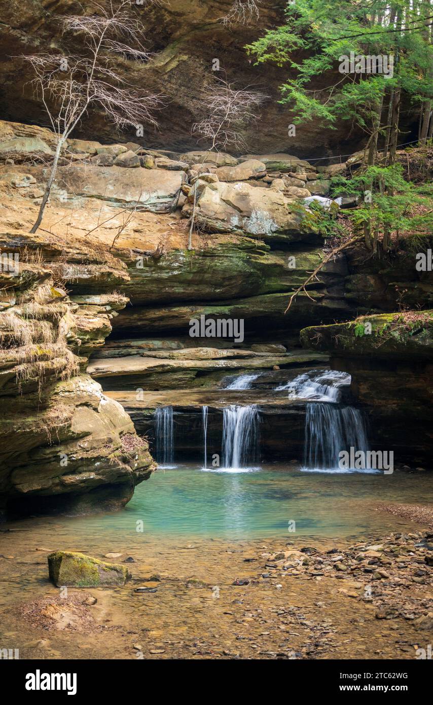 Waterfall at Hocking Hills State Park in the Hocking Hills region of ...