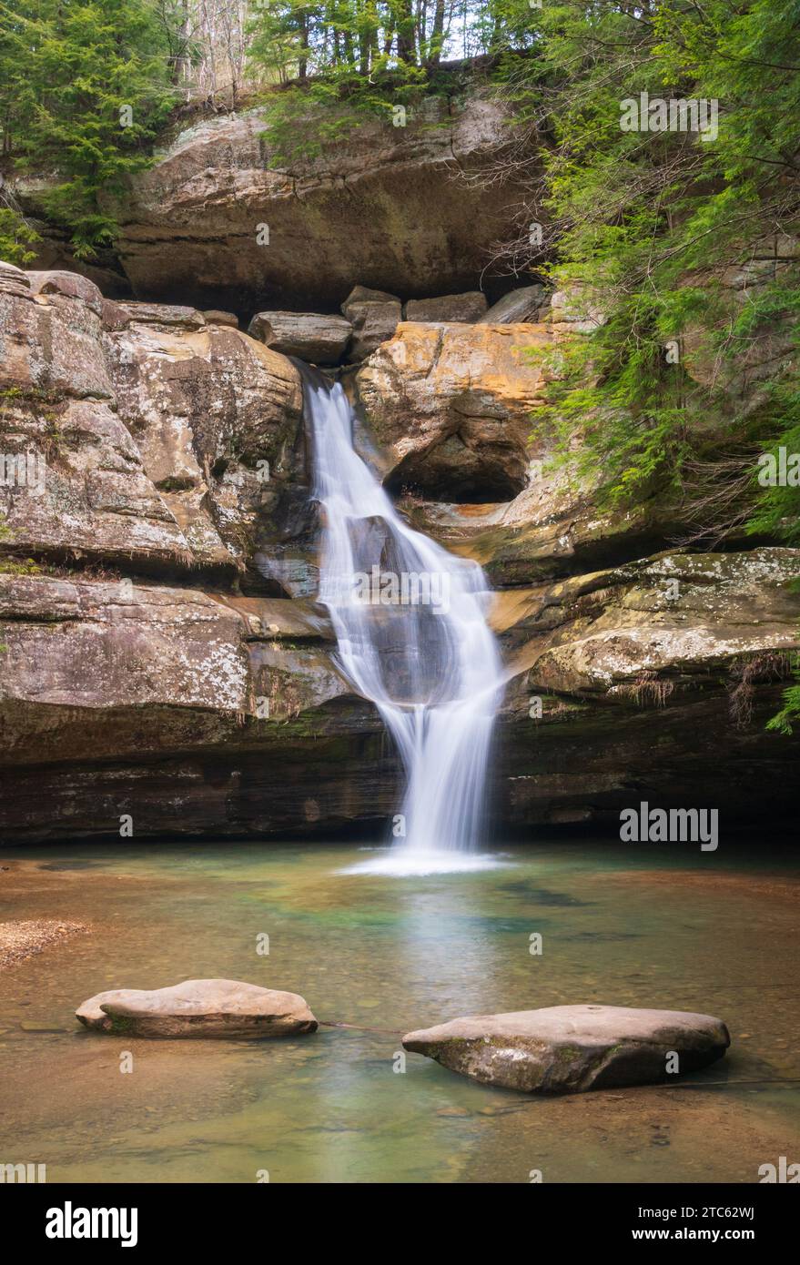 Waterfall at Hocking Hills State Park in the Hocking Hills region of ...