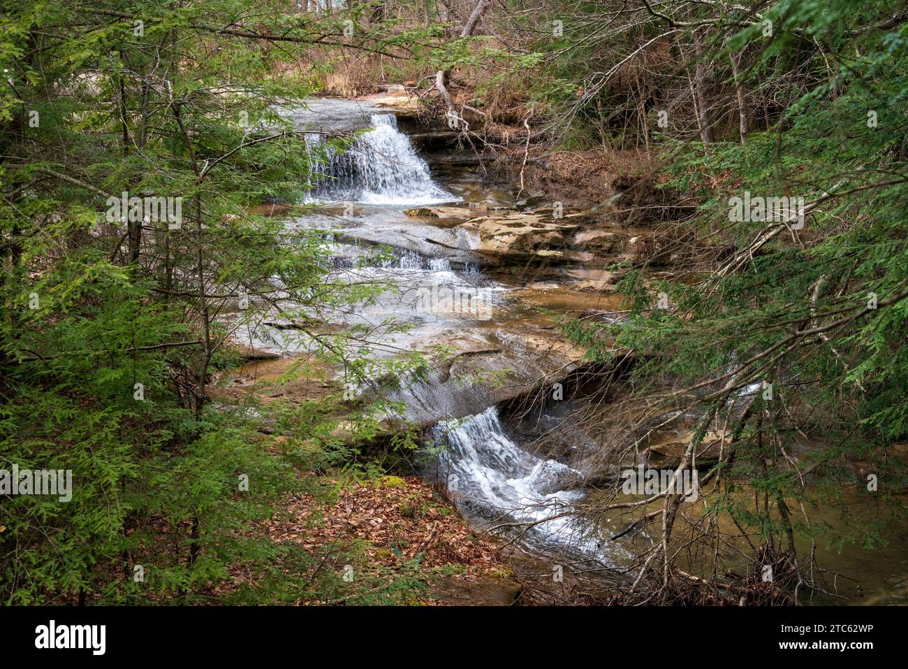 Waterfall at Hocking Hills State Park in the Hocking Hills region of ...