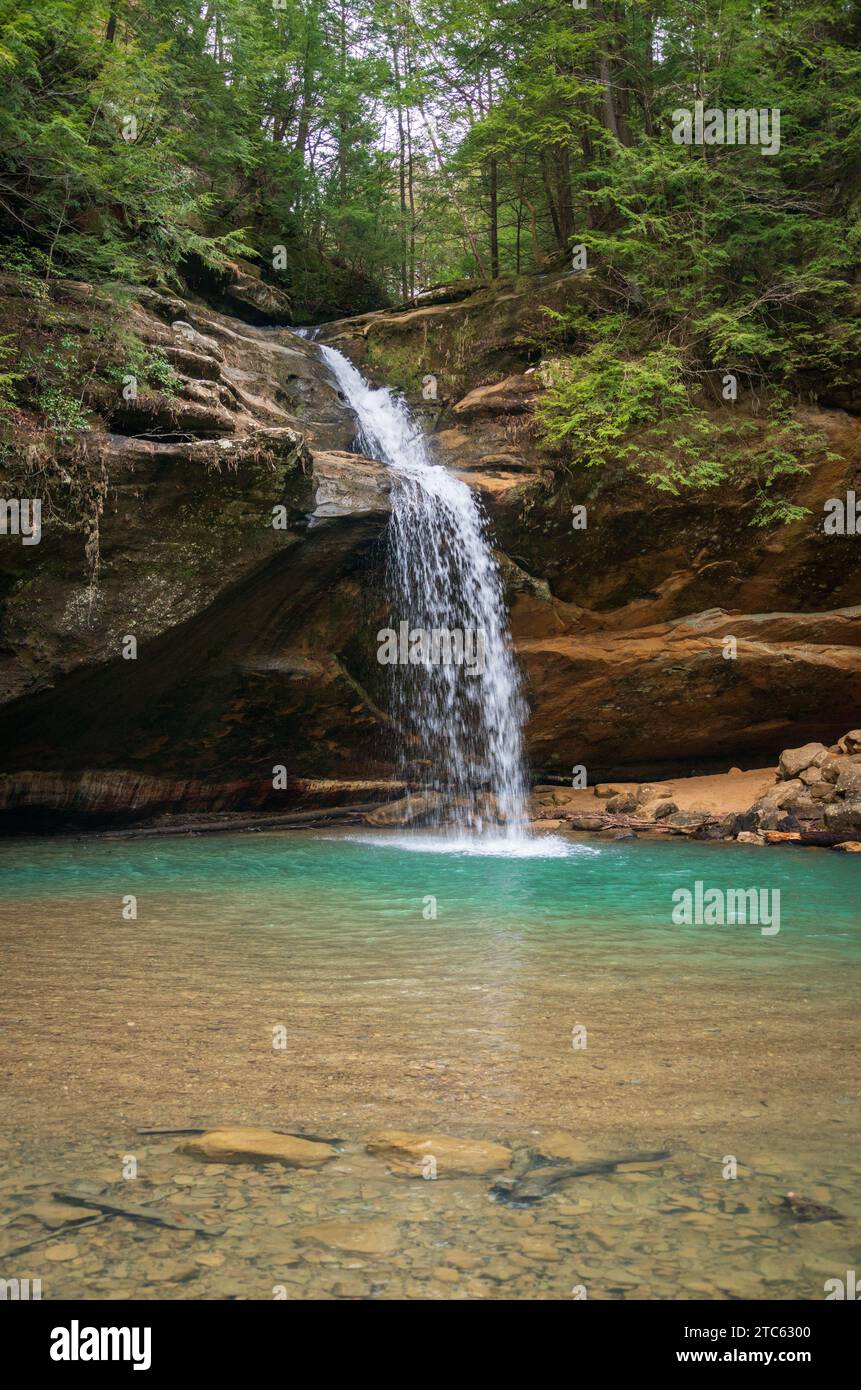 Waterfall at Hocking Hills State Park in the Hocking Hills region of ...