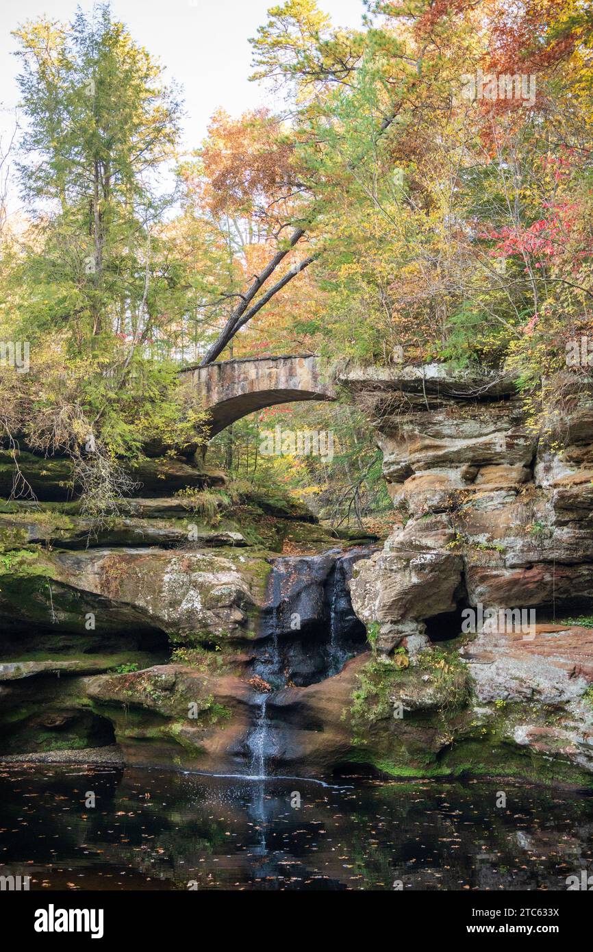 Waterfall at Hocking Hills State Park in the Hocking Hills region of ...