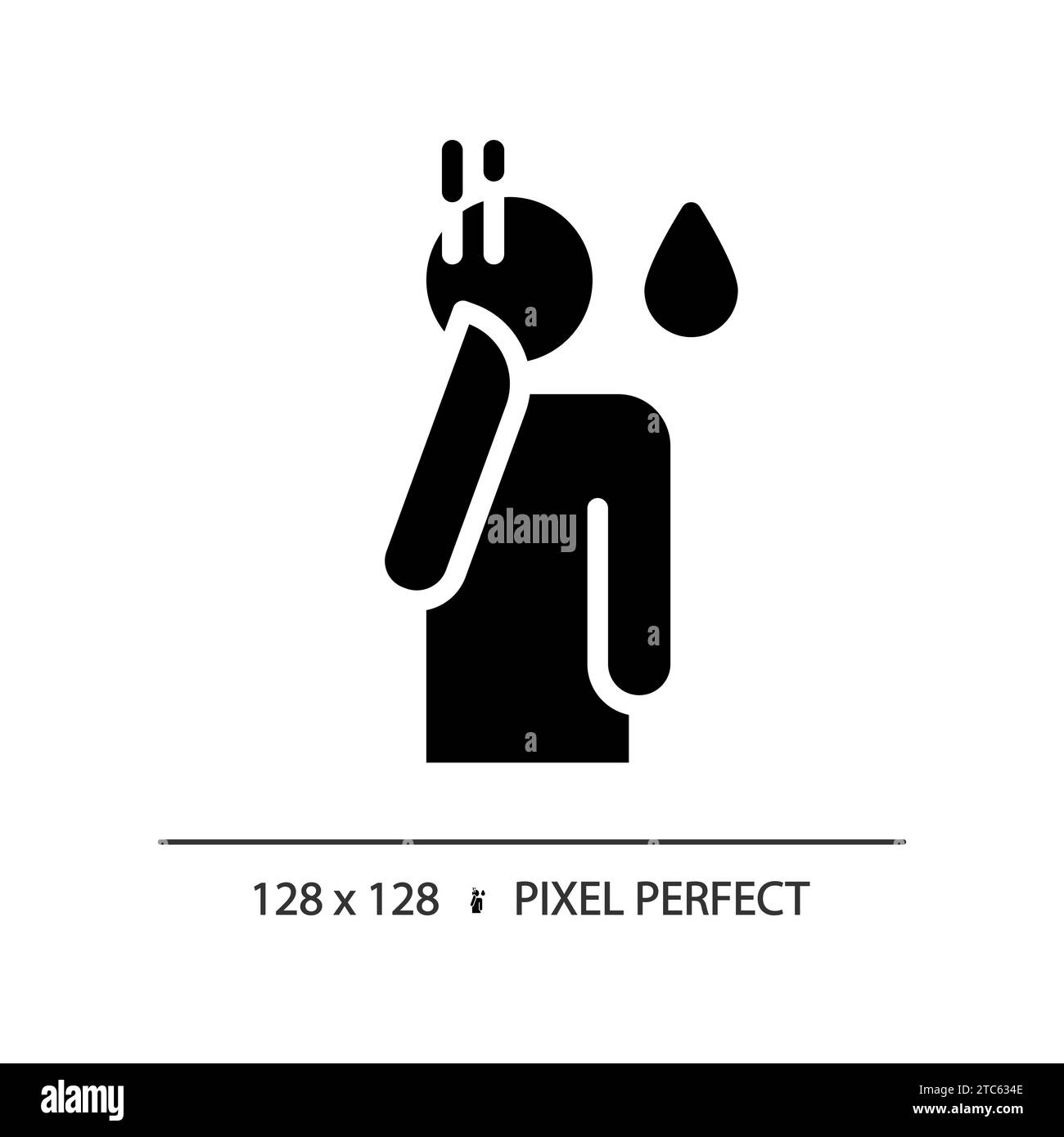 2D pixel perfect simple glyph style shame icon Stock Vector Image & Art ...