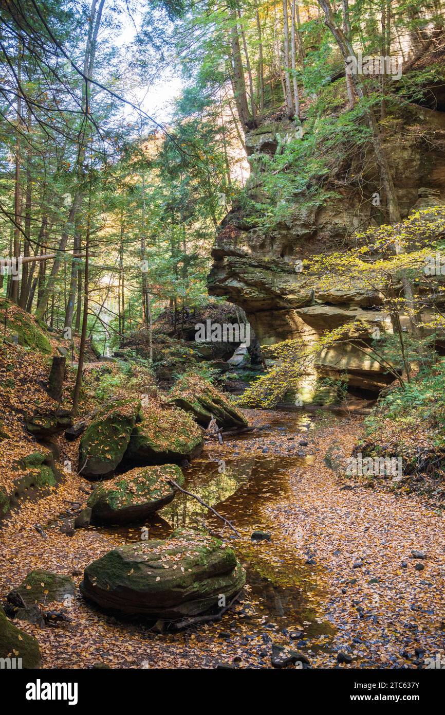 The Hocking Hills State Park in the Hocking Hills region of Hocking ...