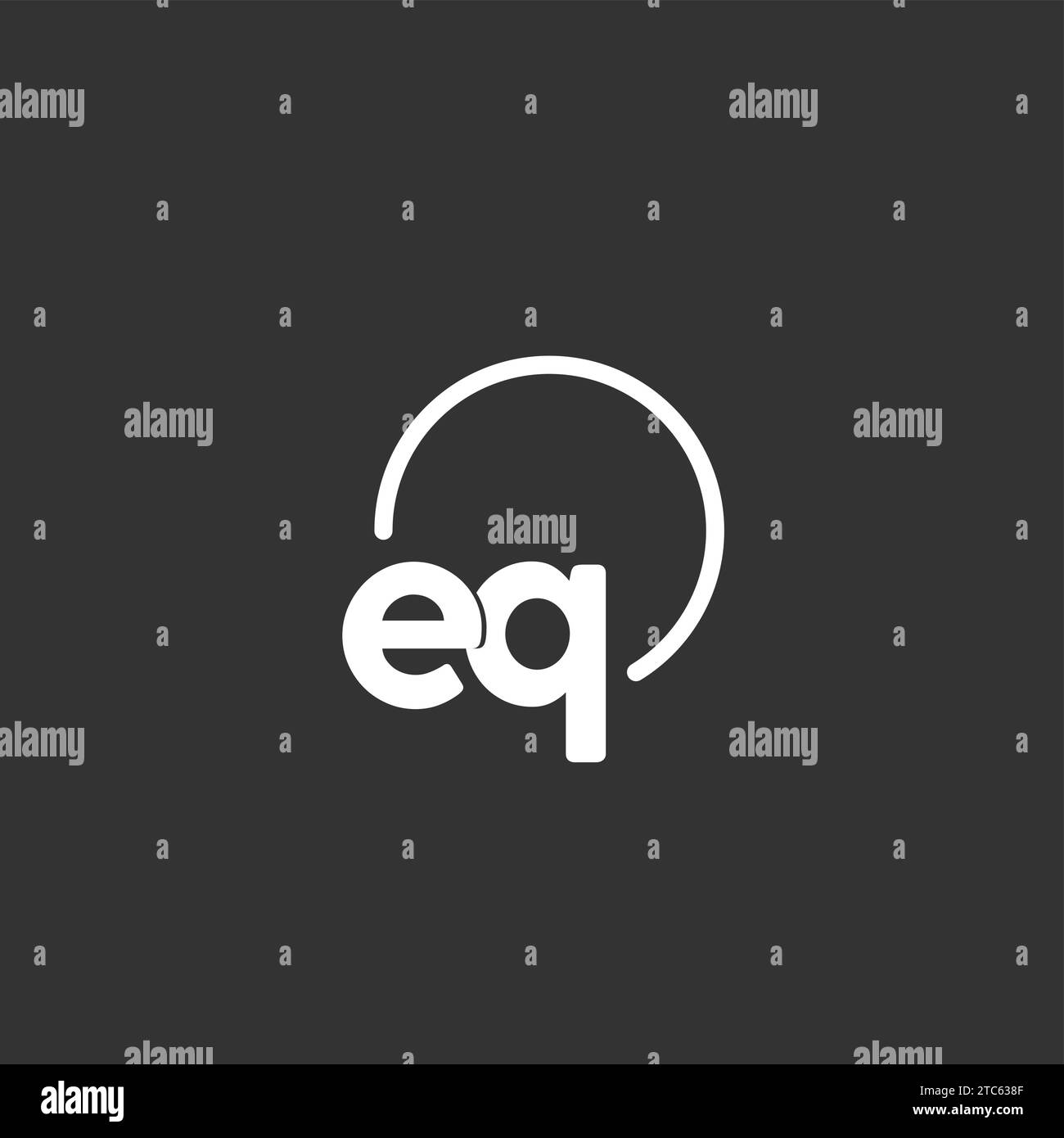 EQ initial logo with rounded circle vector graphic Stock Vector Image ...
