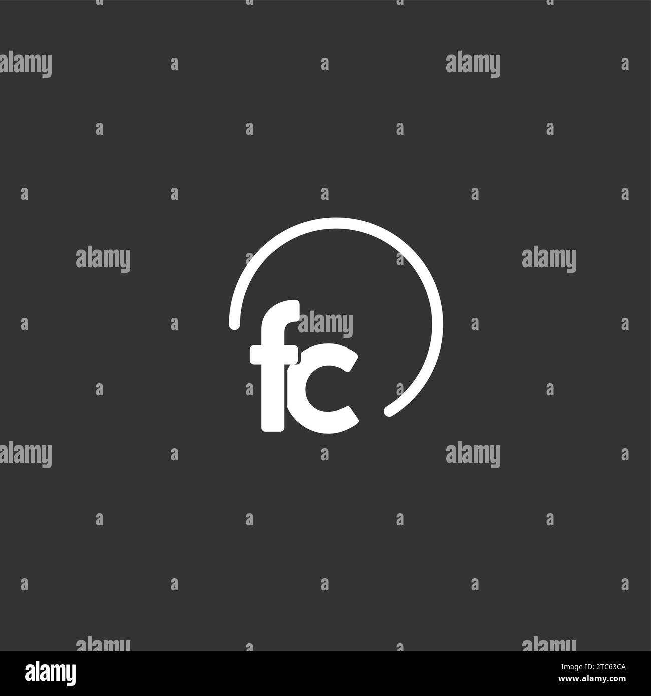 FC initial logo with rounded circle vector graphic Stock Vector Image & Art - Alamy