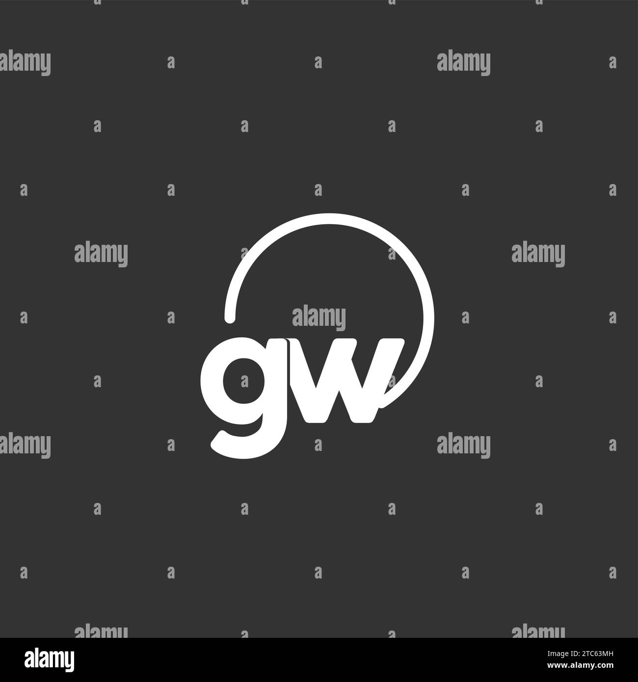 GW initial logo with rounded circle vector graphic Stock Vector Image ...