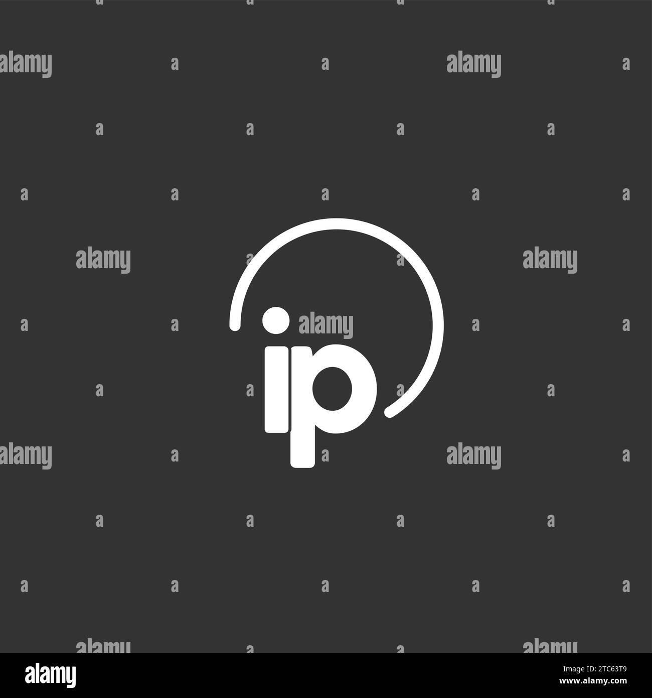 IP initial logo with rounded circle vector graphic Stock Vector Image & Art - Alamy