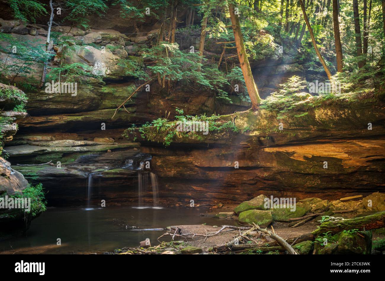 Waterfall at Hocking Hills State Park in the Hocking Hills region of ...