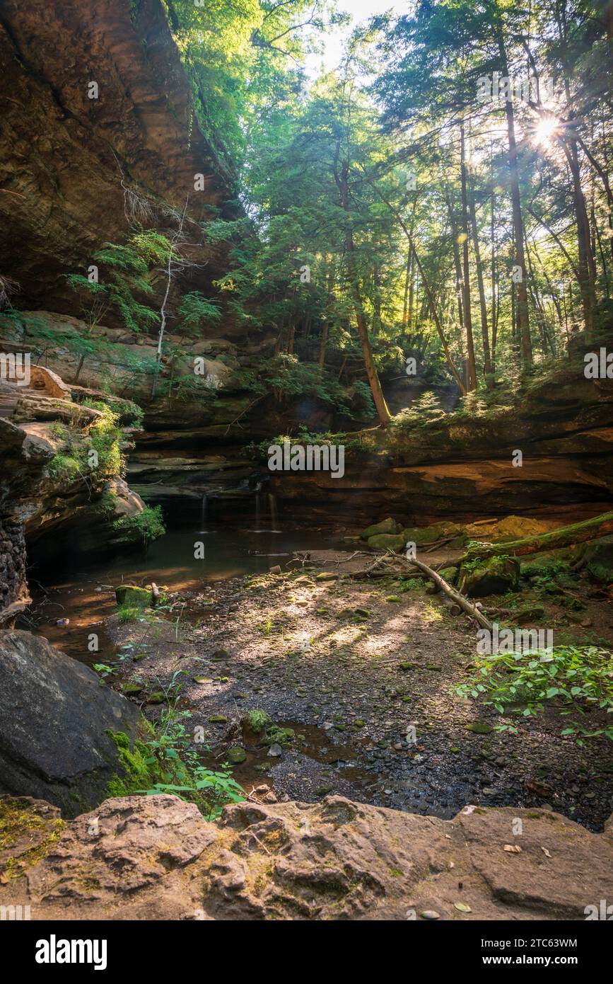 Waterfall at Hocking Hills State Park in the Hocking Hills region of ...