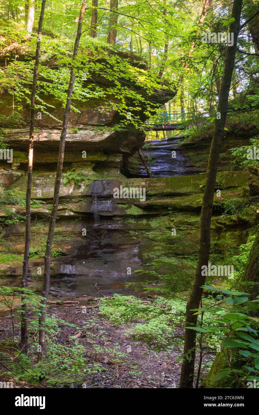 Waterfall at Hocking Hills State Park in the Hocking Hills region of ...