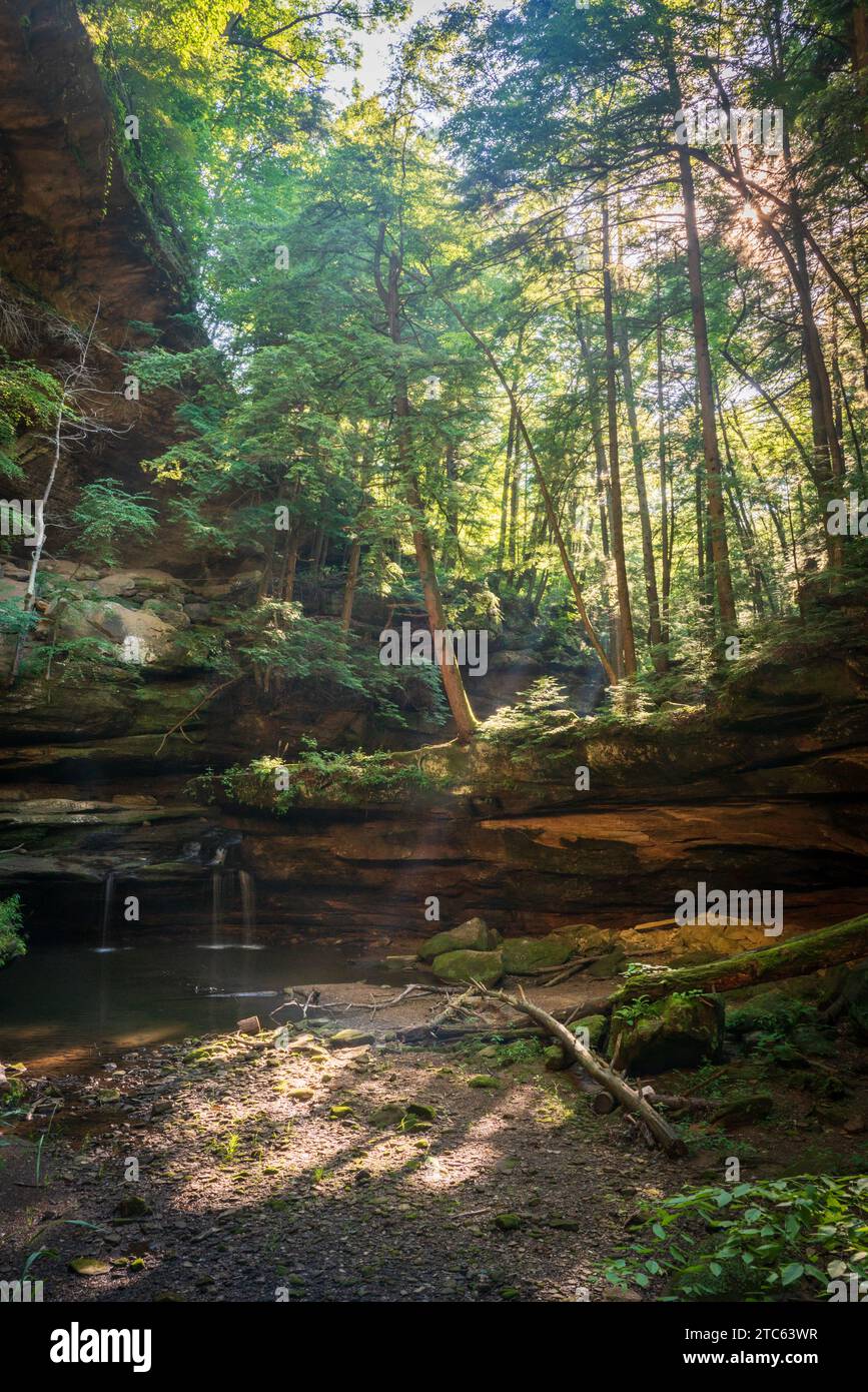 Waterfall at Hocking Hills State Park in the Hocking Hills region of ...