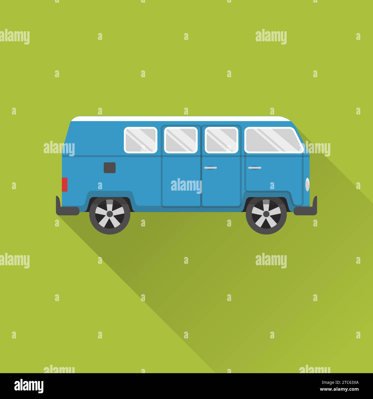 Vintage style city bus cartoon hi-res stock photography and images - Alamy