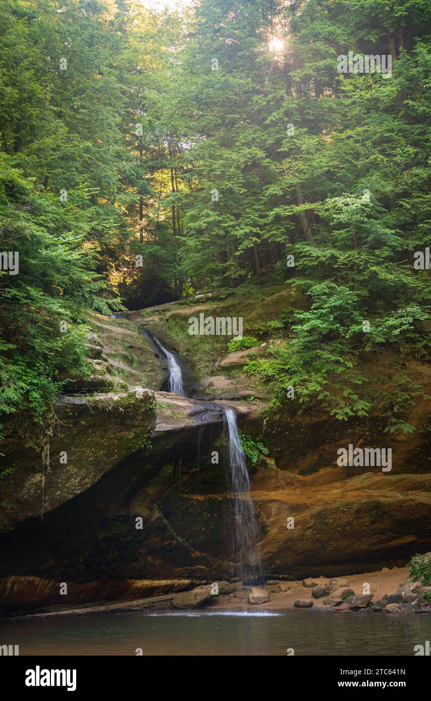 Waterfall at Hocking Hills State Park in the Hocking Hills region of ...