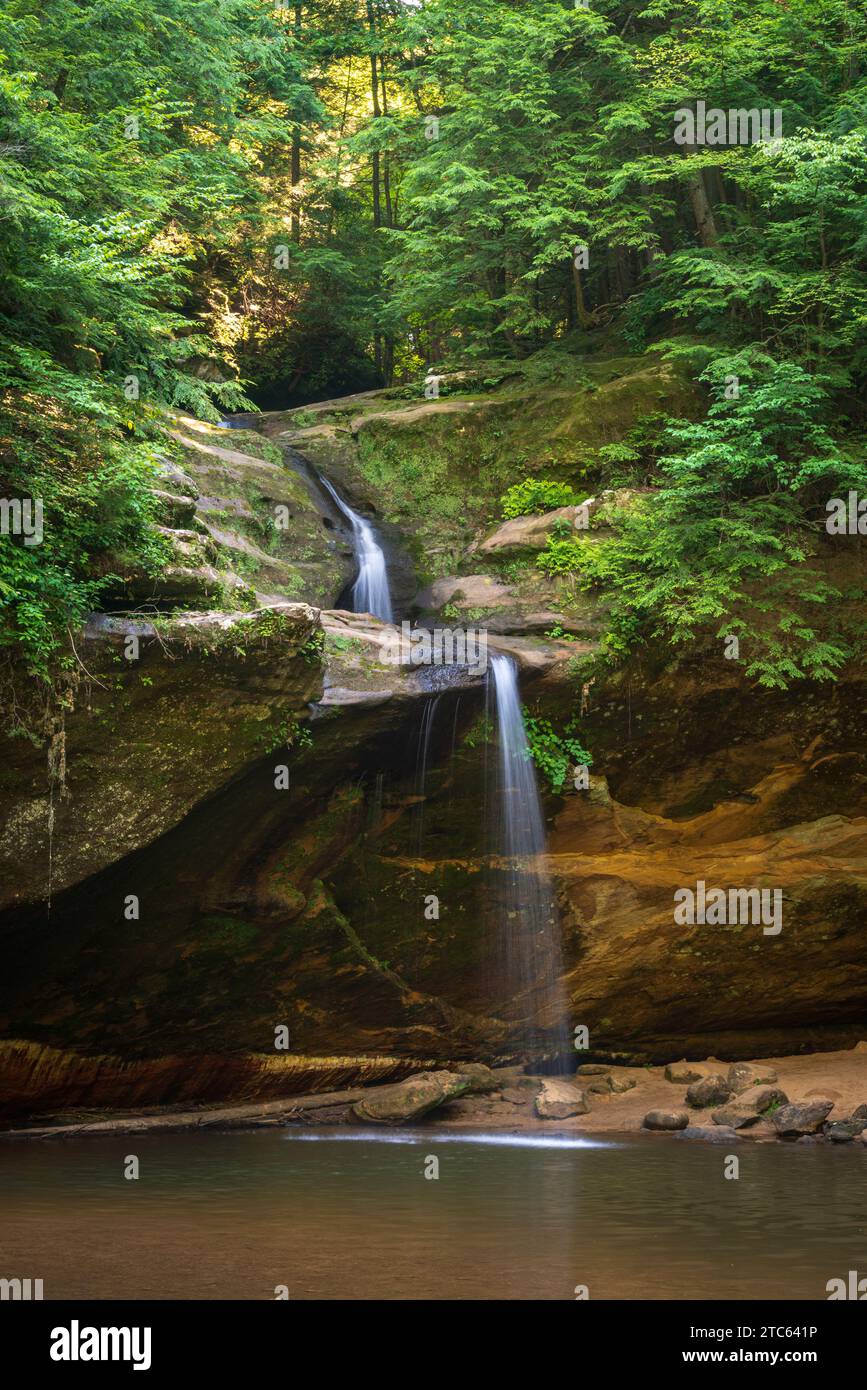 Waterfall at Hocking Hills State Park in the Hocking Hills region of ...