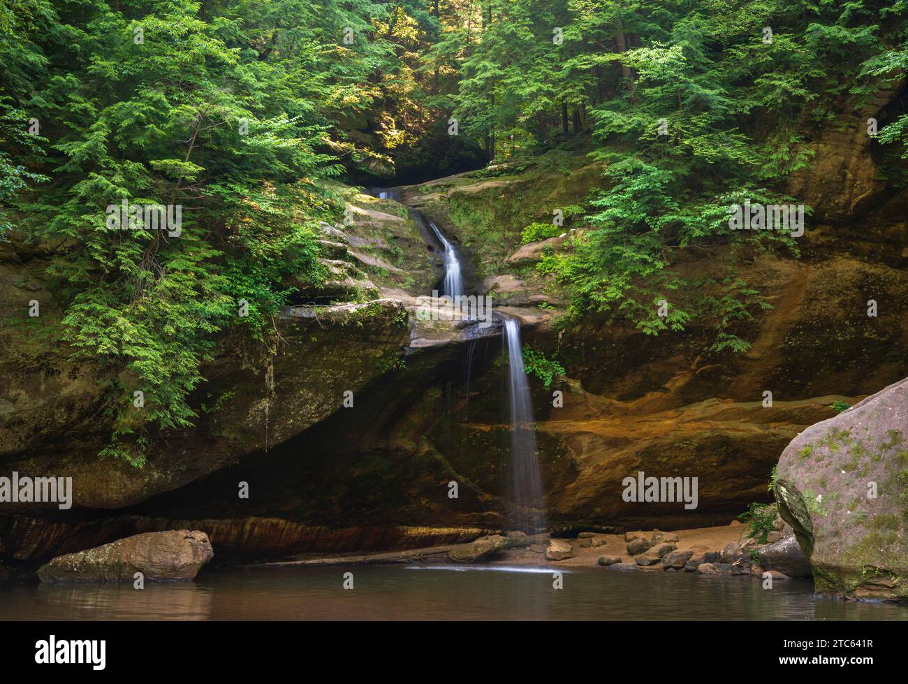Waterfall at Hocking Hills State Park in the Hocking Hills region of ...