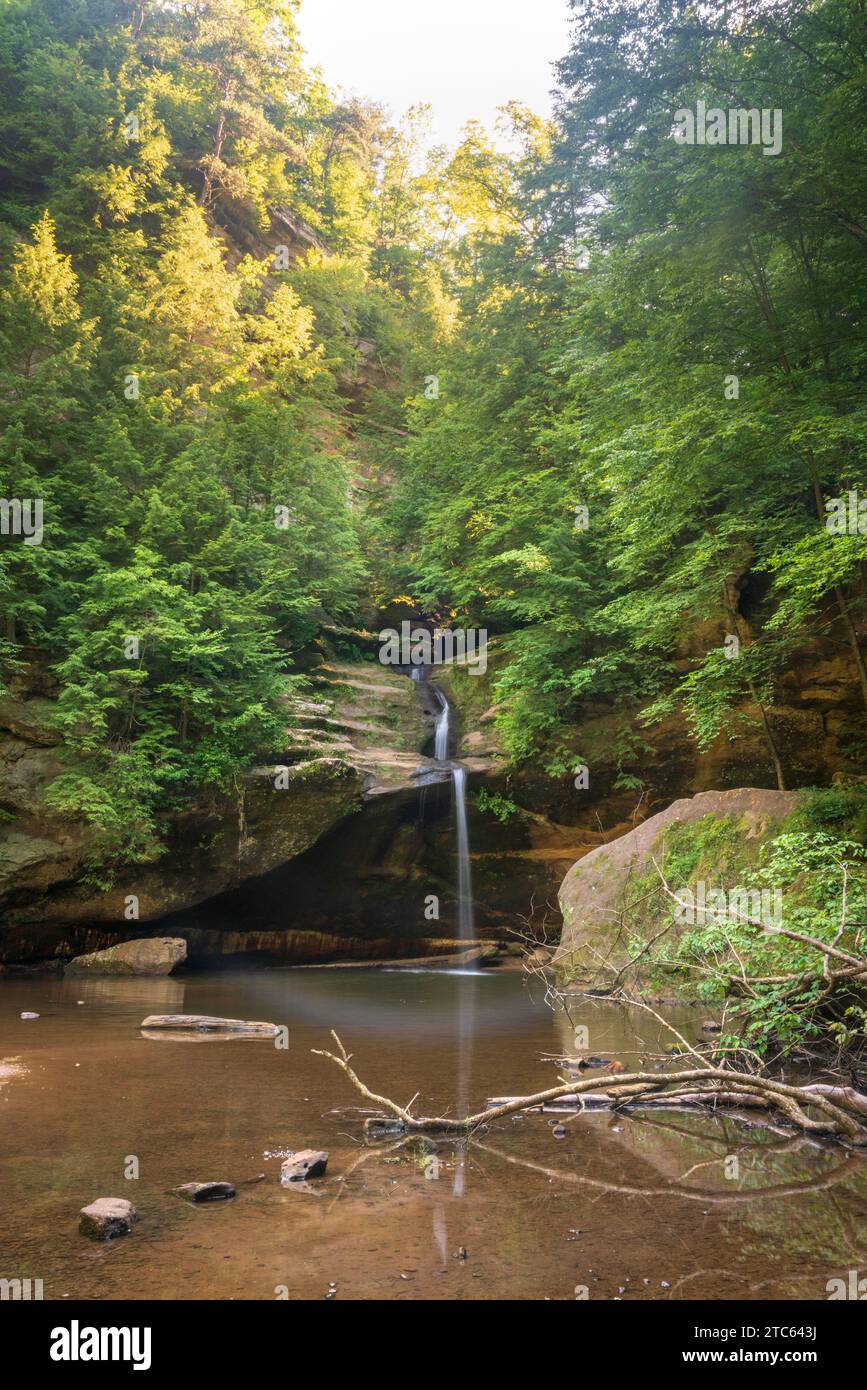 Waterfall at Hocking Hills State Park in the Hocking Hills region of ...