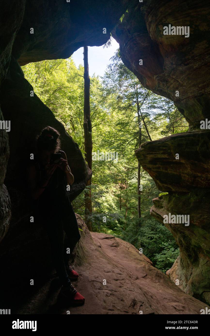 Rockhouse Cave, Hocking Hills State Park in the Hocking Hills region of ...