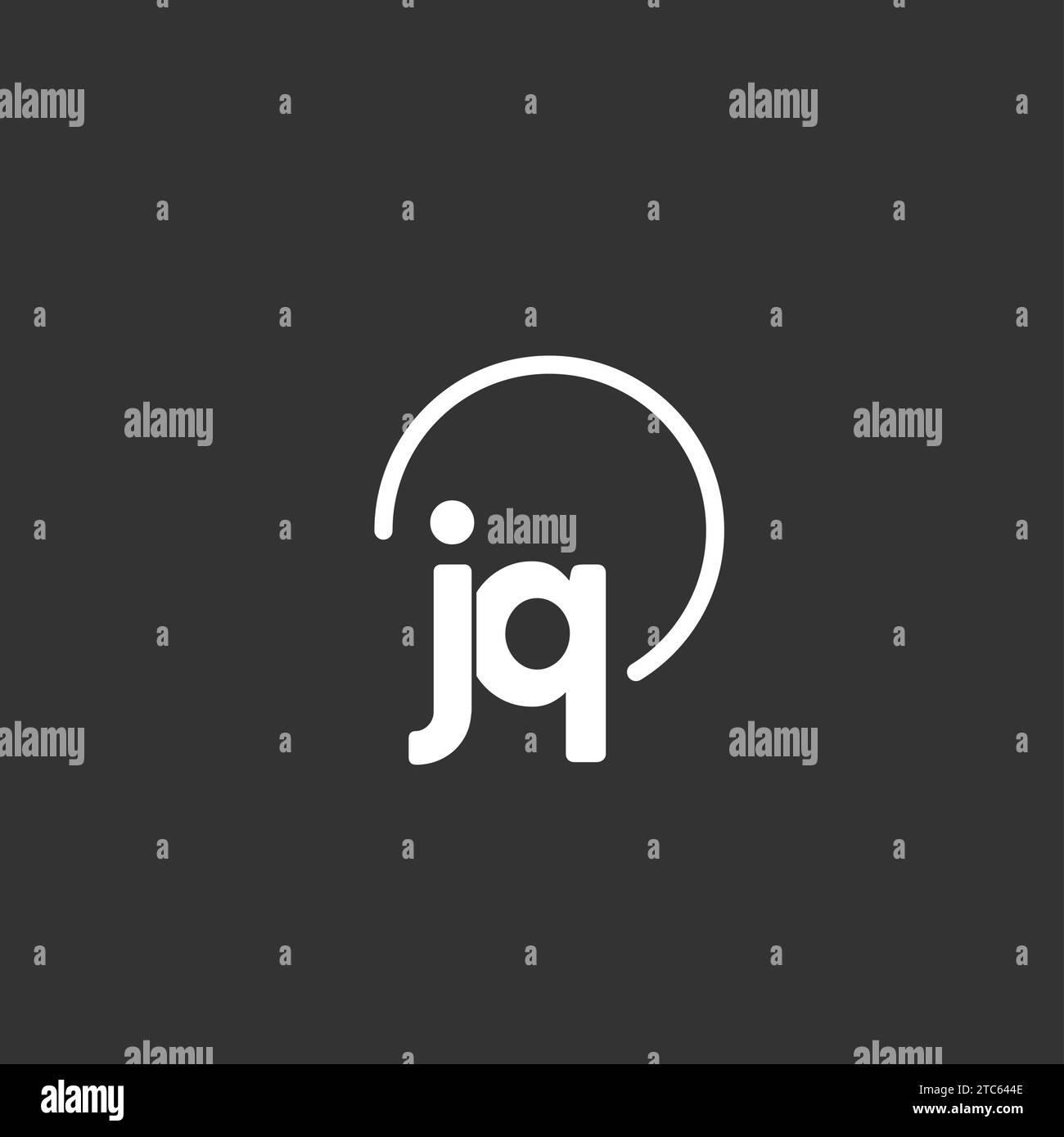 JQ initial logo with rounded circle vector graphic Stock Vector Image ...