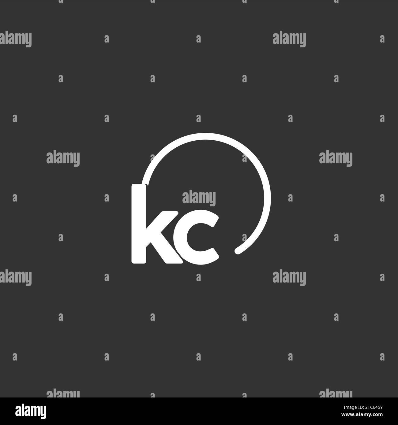KC initial logo with rounded circle vector graphic Stock Vector Image & Art - Alamy