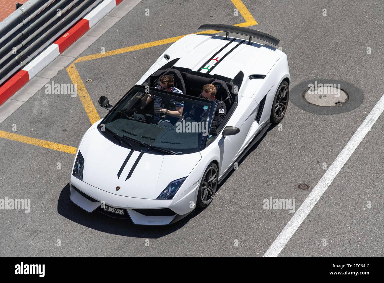 Monaco, Monaco - White Lamborghini Gallardo LP 570-4 Spyder Performante ...