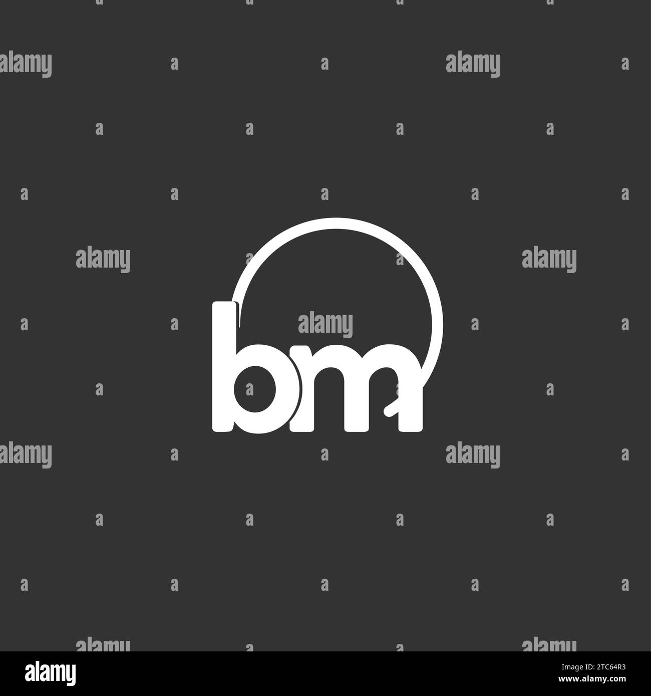 BM initial logo with rounded circle vector graphic Stock Vector Image ...