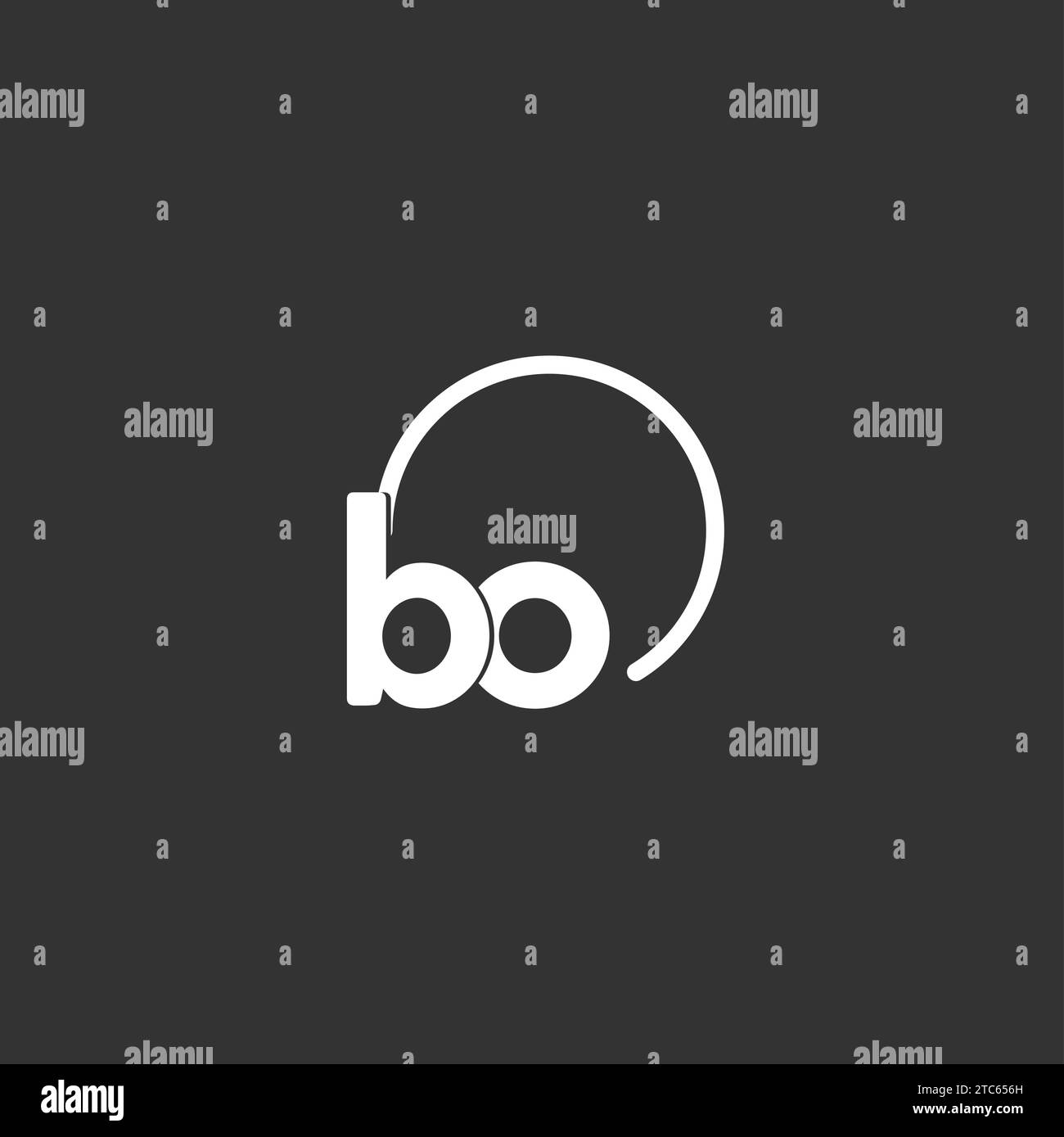 BO initial logo with rounded circle vector graphic Stock Vector Image ...