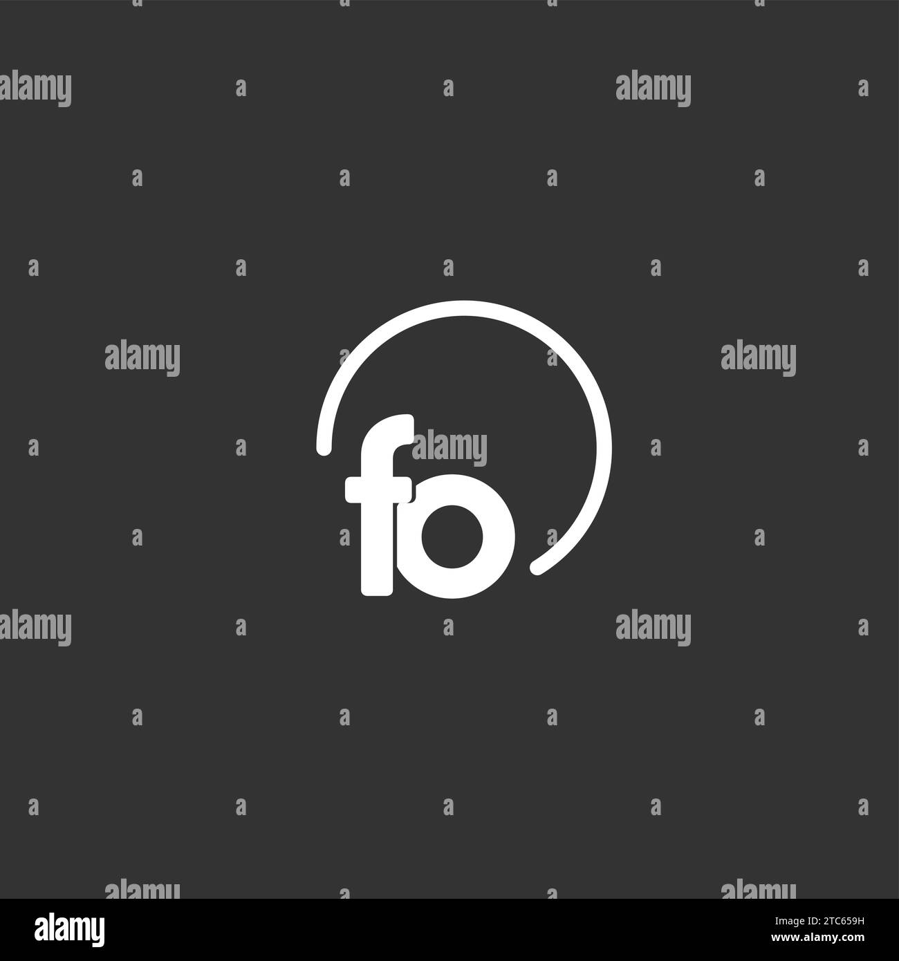 FO initial logo with rounded circle vector graphic Stock Vector Image ...
