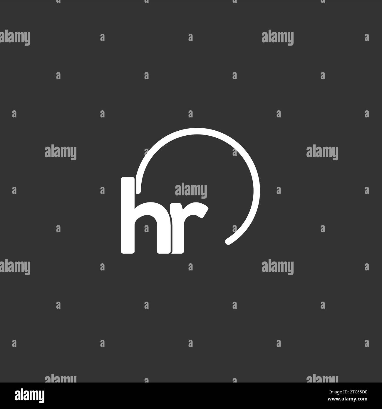 HR initial logo with rounded circle vector graphic Stock Vector Image ...