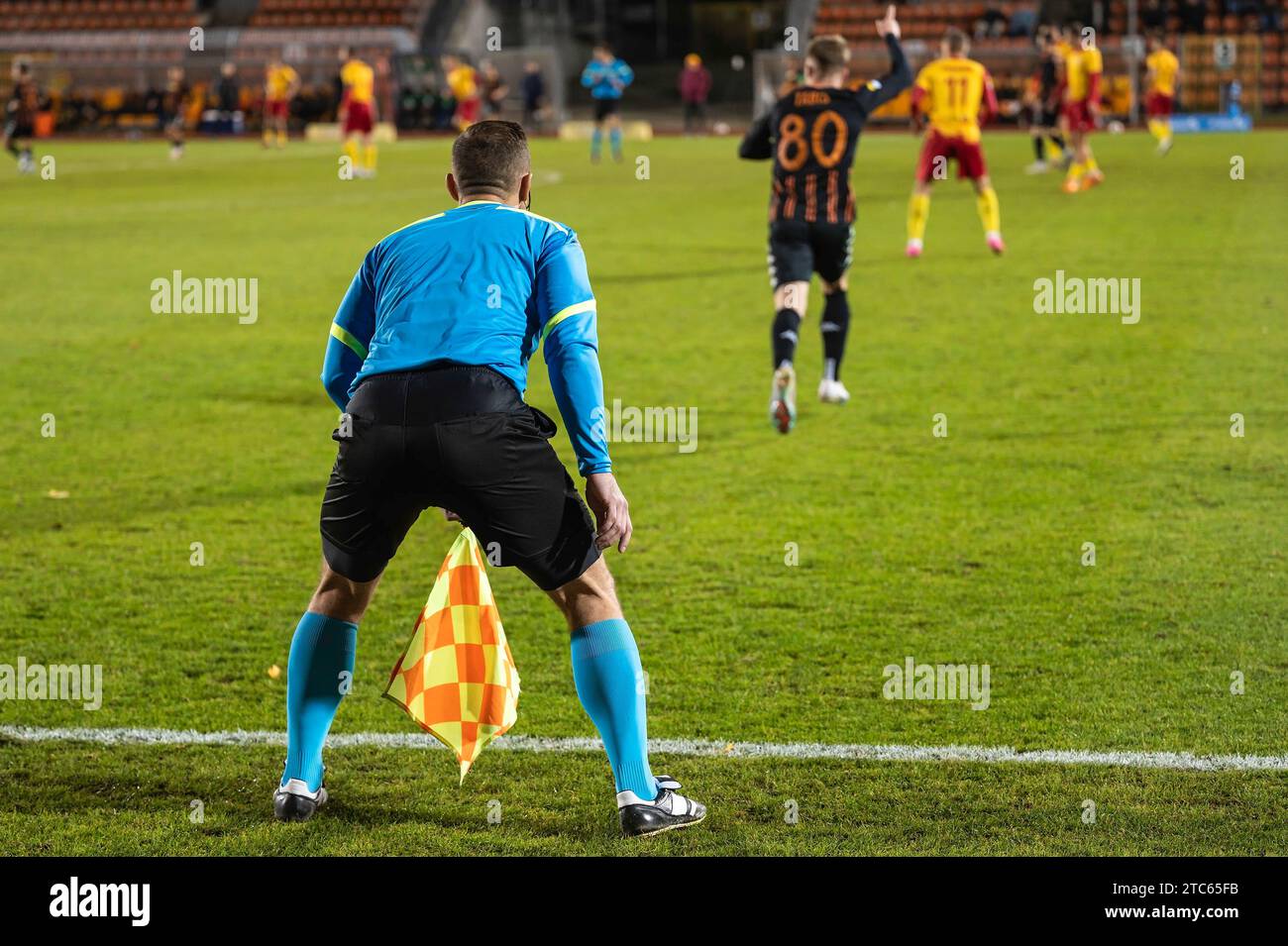 Assistant of football referee during the match Stock Photo - Alamy