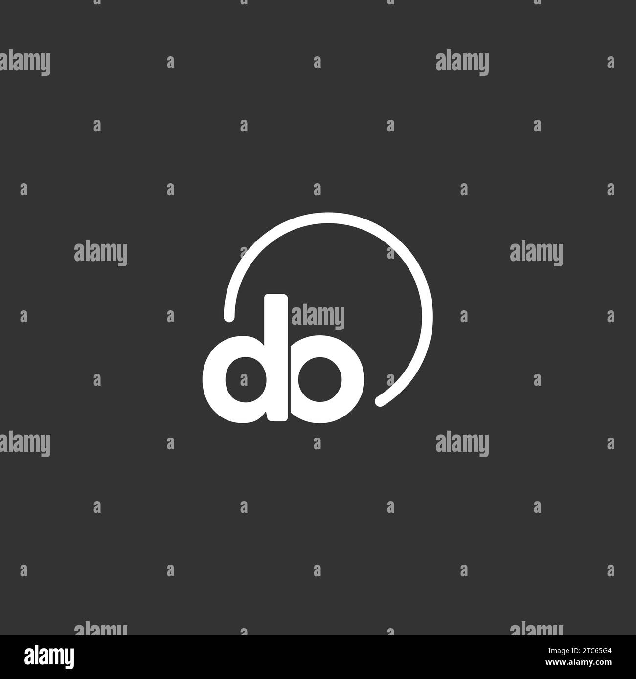 DO initial logo with rounded circle vector graphic Stock Vector Image ...