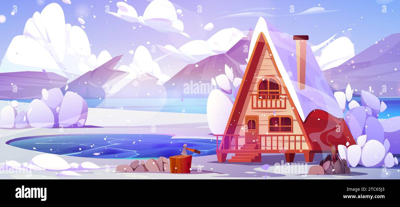 Snowy Cartoon Landscape
