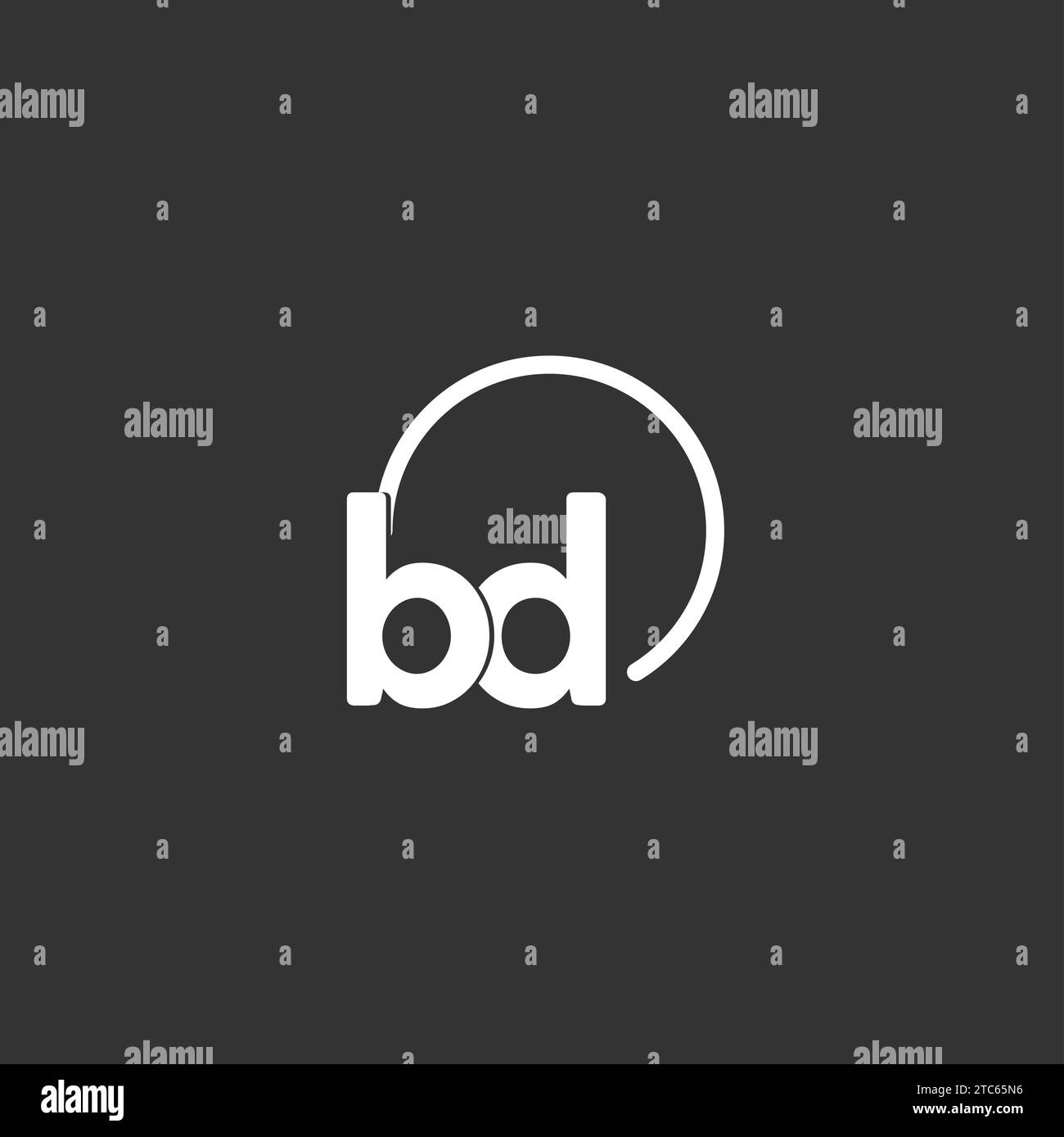 Logo initial letters bd vector vectors hi-res stock photography and ...